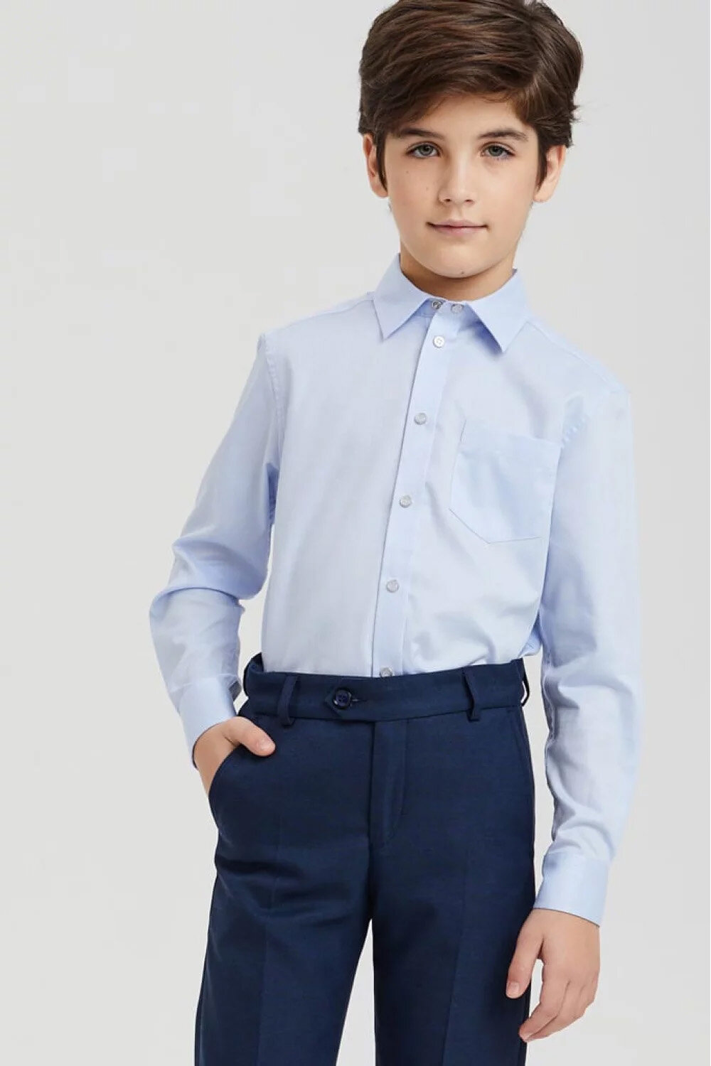 Школьная рубашка прямого кроя