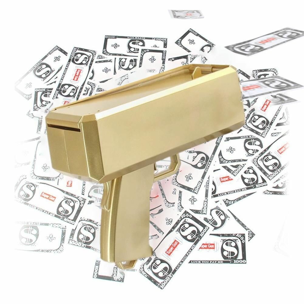 1 шт. Ручной игрушечный денежный пистолет, с 100 шт. реквизитом, для игровых фильмов, вечеринок