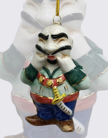 Игрушка на елку Соловей-разбойник , фарфор