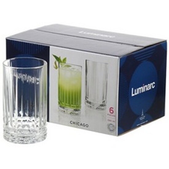 Набор стаканов Luminarc Чикаго высокий 6 шт, 380 мл, стекло (O0513)