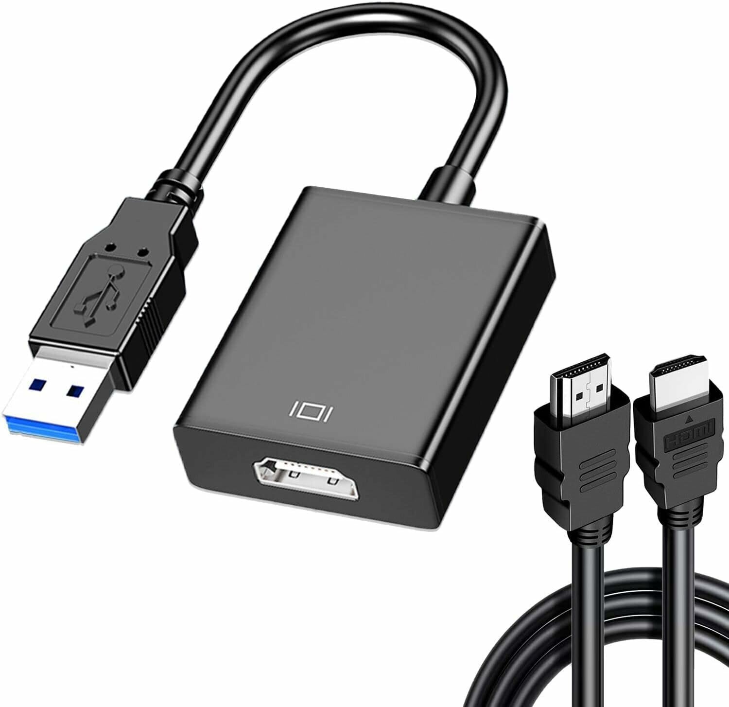 Адаптер, совместимый с USB-HDMI, адаптер, USB 3.0/2.0-HDMI, 1080P HD, многоэкранный видео-аудиографический кабель