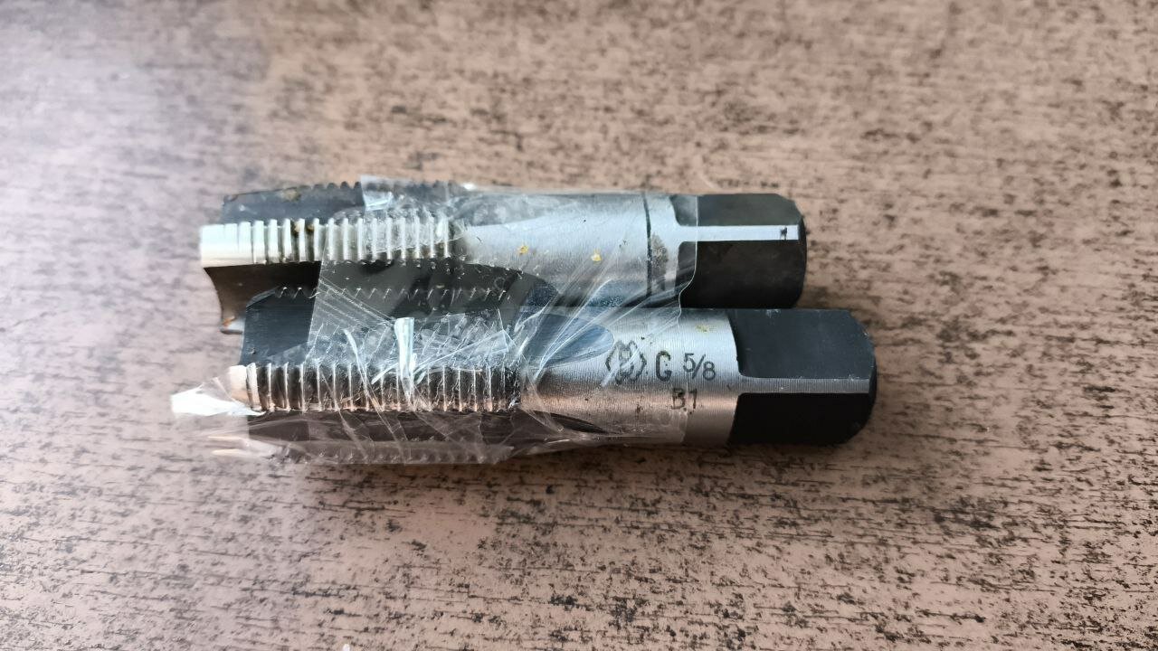 Метчик трубный G - 5/8' дюйм ПАРА 1,2 номер СССР ГОСТ 3266-81