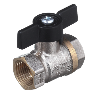 Кран шаровой 1/2", с внутренней резьбой, ручка бабочка, БАЗ | БАЗ. А30.1.15. НГ.40. Н