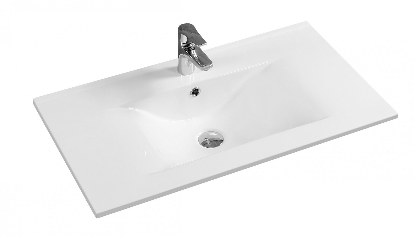 Раковина Gid NYJ807-90 71117 встраиваемая сверху белая 91x46.5x17