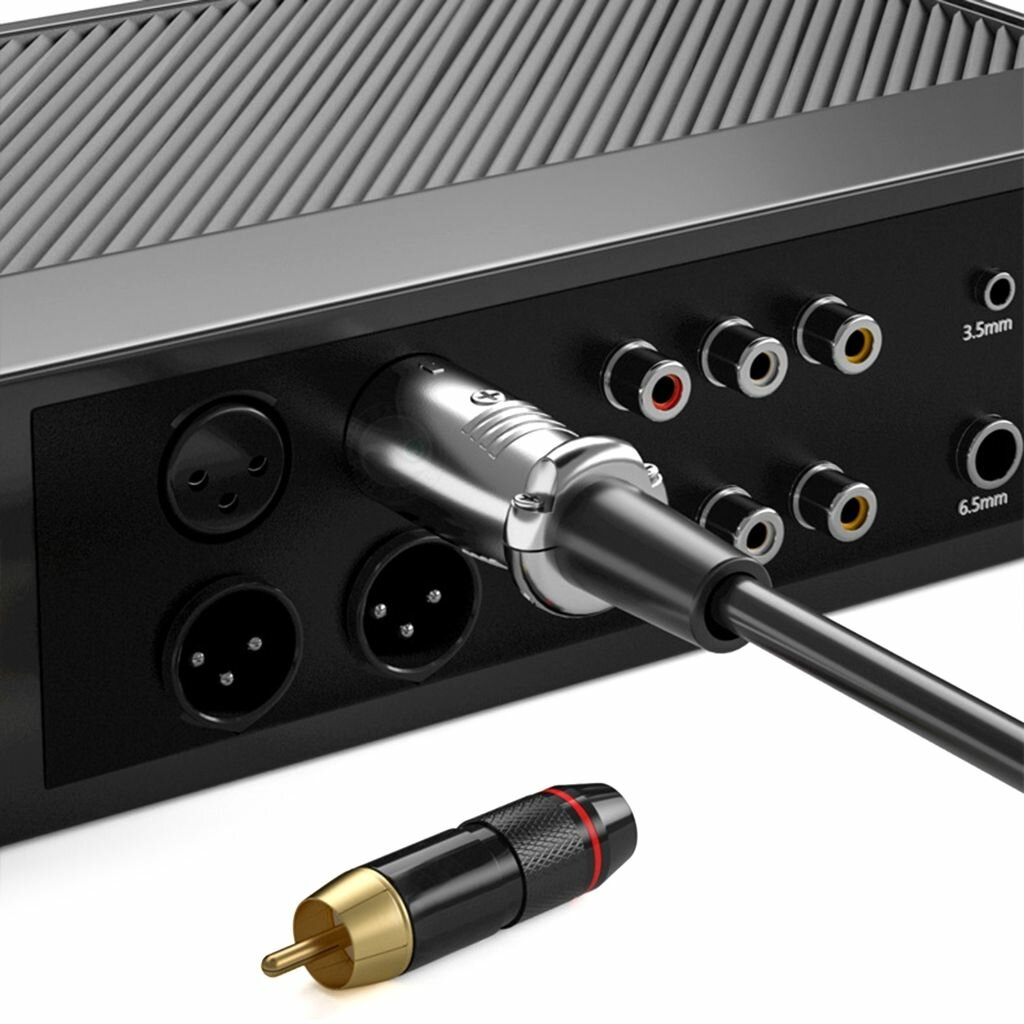 RCA на XLR аудиокабель - 5м черный