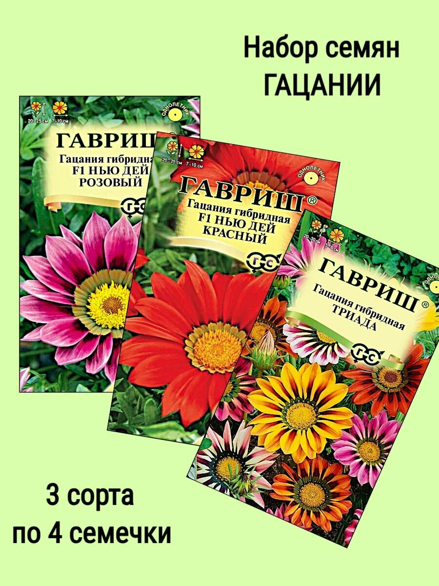 Семена цветов Гацания 3 сорта