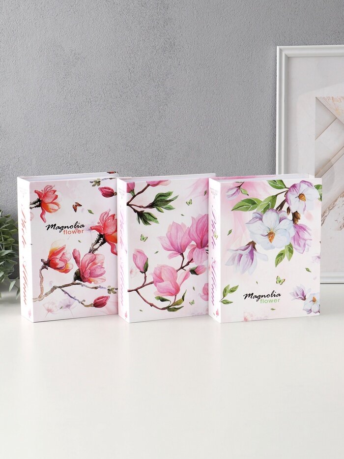 Фотоальбом на 200 фото 10х15 см "Цветение магнолии" микс 23х17х5,5 см