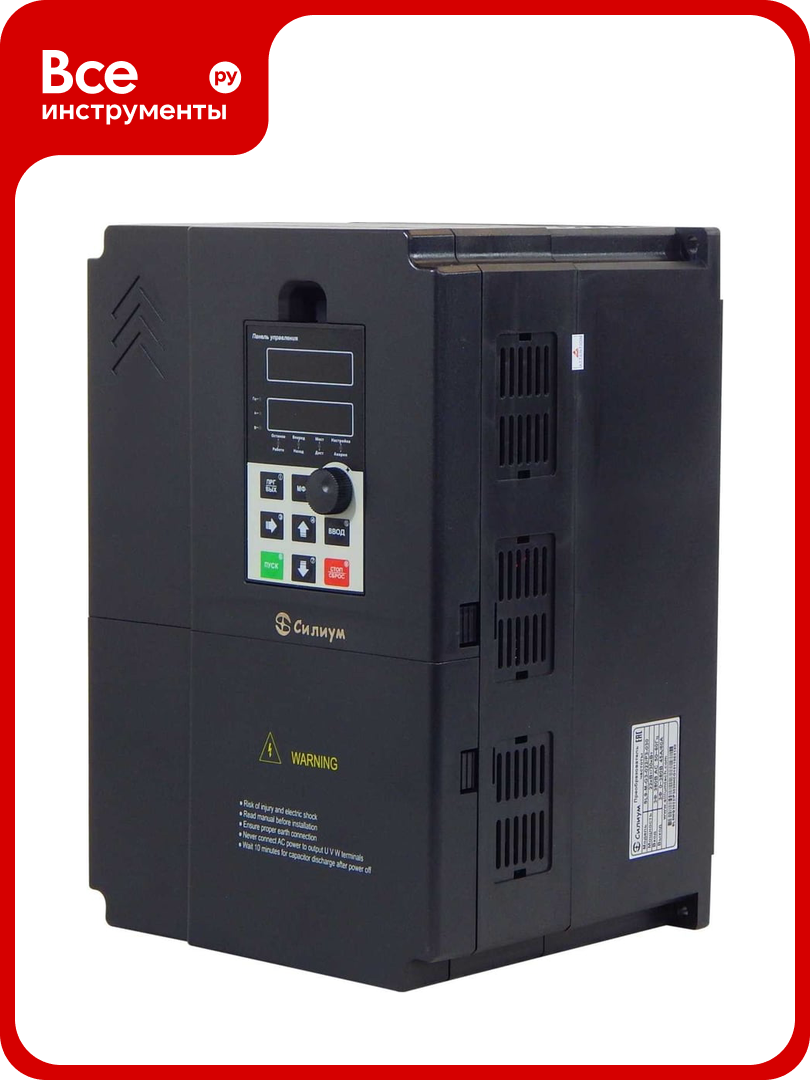 Преобразователь частоты Силиум SL9-M-G3-015/P3-018 15/18кВт (общепром/насос, вентилятор); 32/37А (общепром/насос, вентилятор); 380В; съемный пульт управления; тормозной модуль встроен 3990046