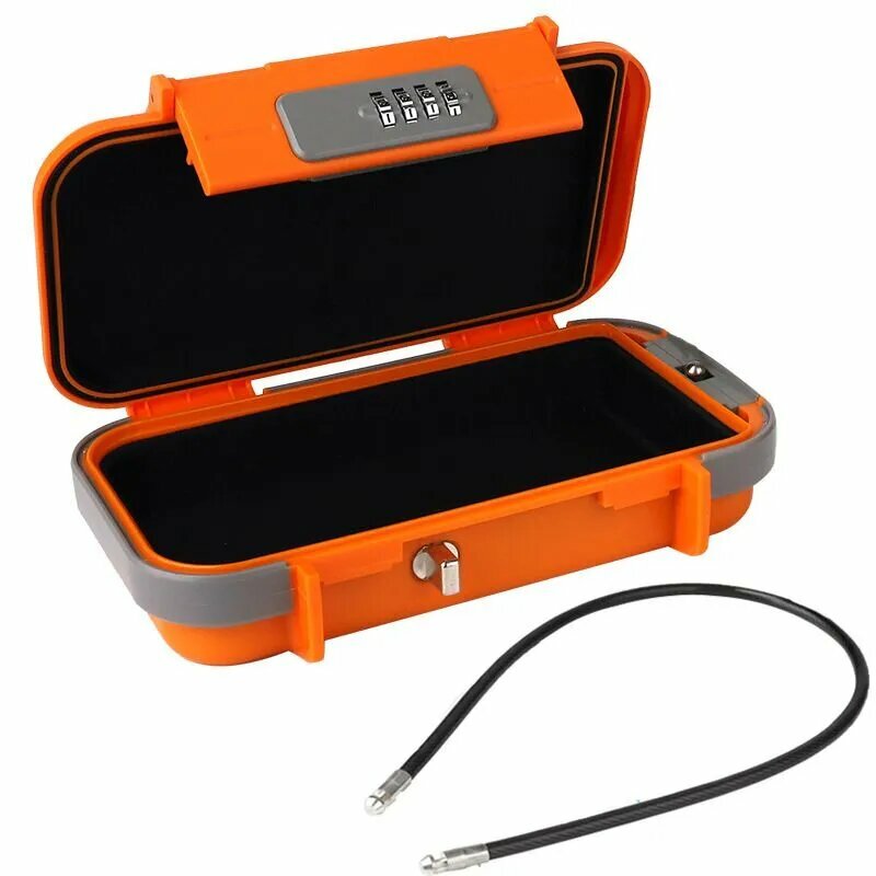 Переносной кодовый сейф с тросом / ручной мини сейф