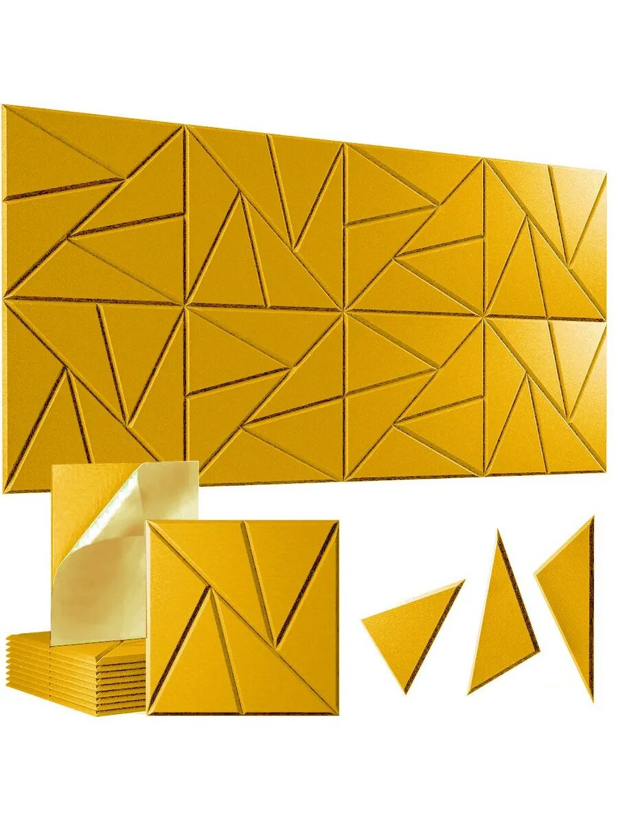 24 штук – Звукопоглощающие панели (полиэстер)