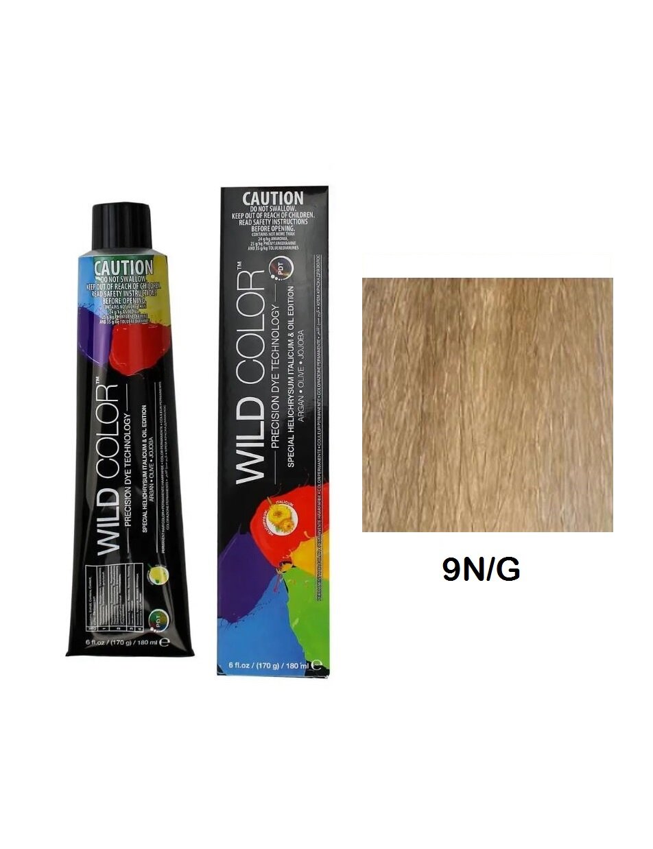 Wild Color Стойкая краска для волос 180 мл - Wild Color 9N/G Очень светлый блонд