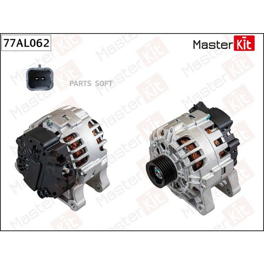 MASTERKIT 77AL062 77AL062 Генератор\ CITROEN C4 PEUGEOT 207/307 1.4/1.6 (14V 90A) ()