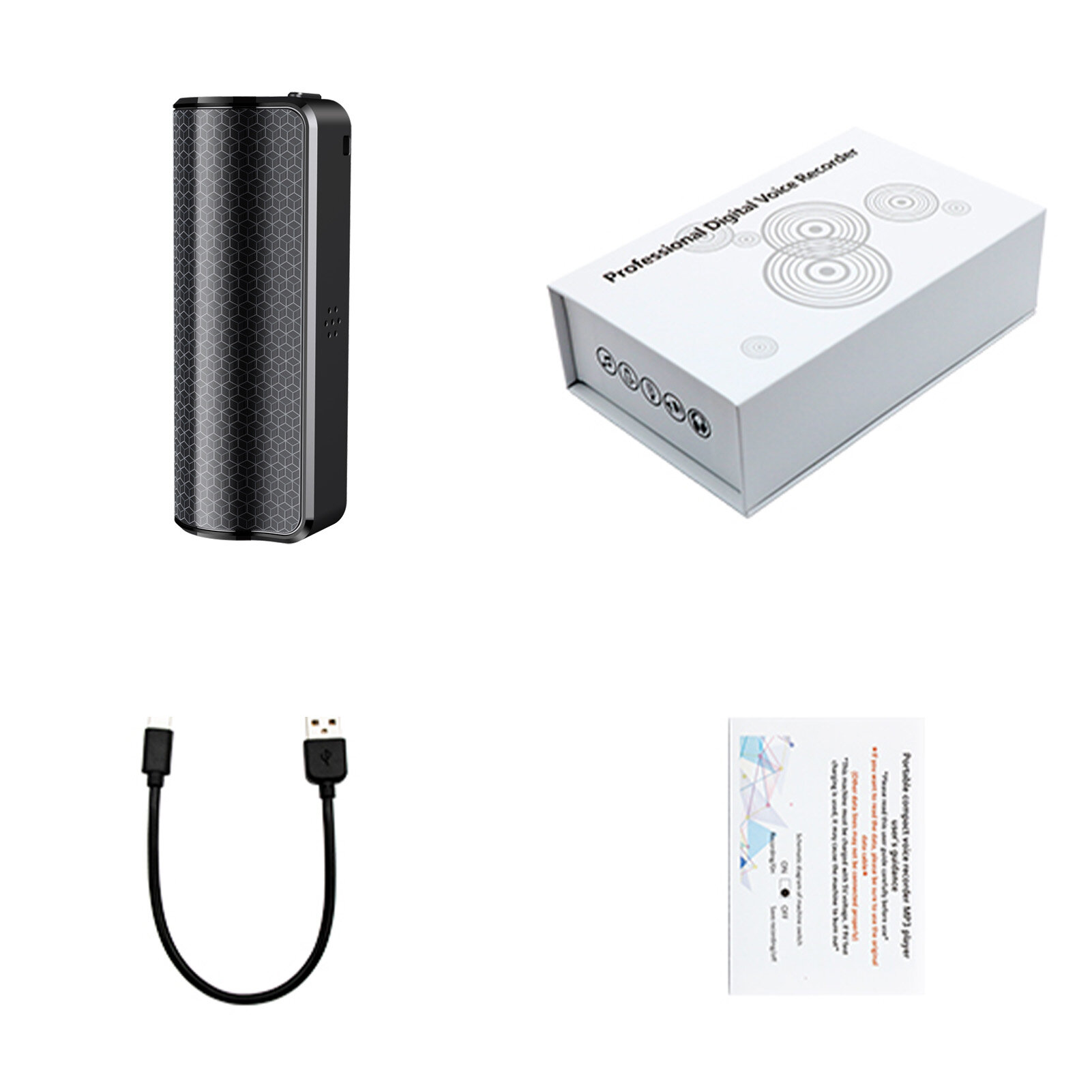 AI Voice Recorder Smart Transcription Audio Recorder Поддержка 60 языков Устройство для записи с шумоподавлением для лекций, встреч, интервью