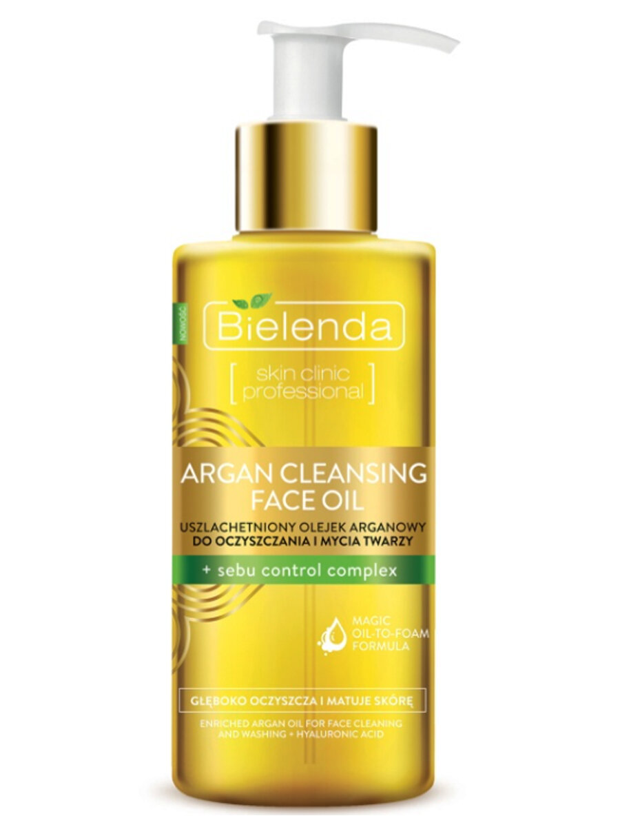 Bielenda Гидрофильное масло Argan Cleansing с Sebu Control Complex, 140 мл
