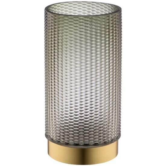 Ваза декоративная Вещицы цветное стекло с золотым напылением, 12,5х12,5х24 см, серый CSA-10L