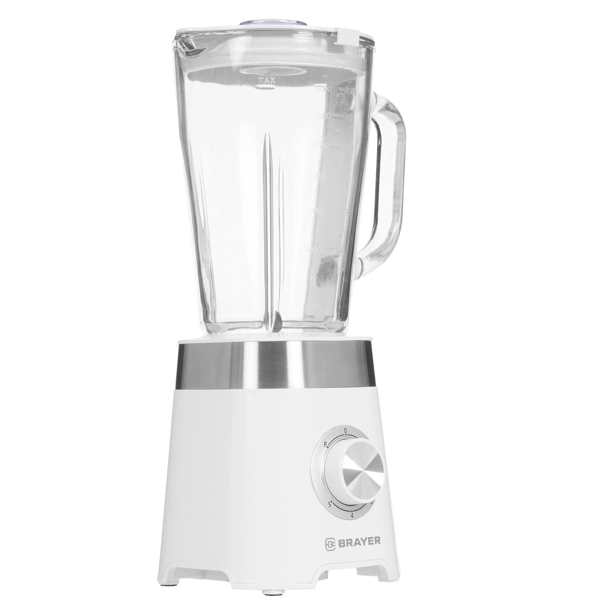 Блендер Brayer BR1206, стационарный, 800 Вт, 5 скоростей, белый