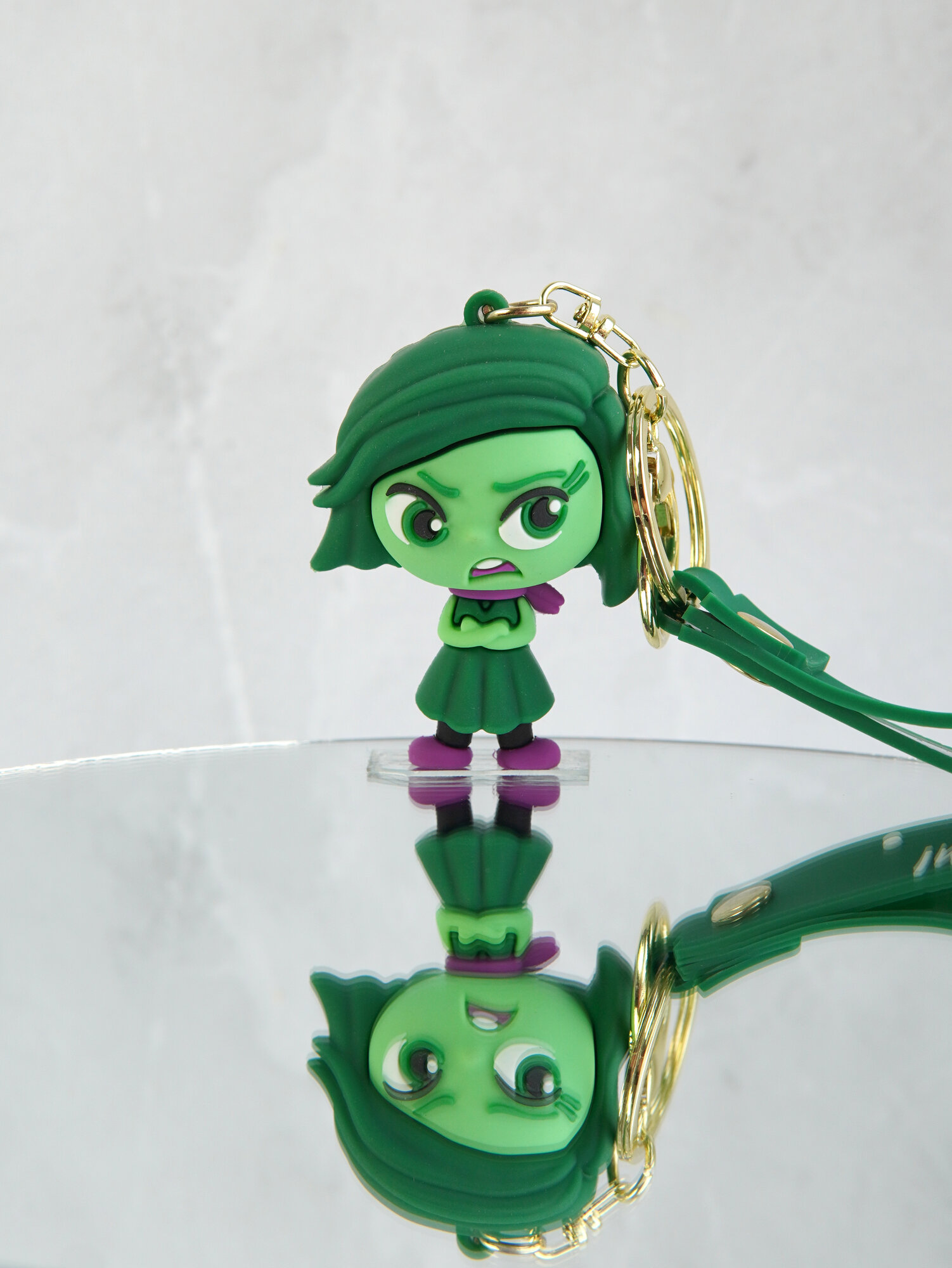 Брелок Брезгливость из Головоломки, 6,5 см | Зеленая эмоция | Стильный аксессуар | Подарок | Panda_Print