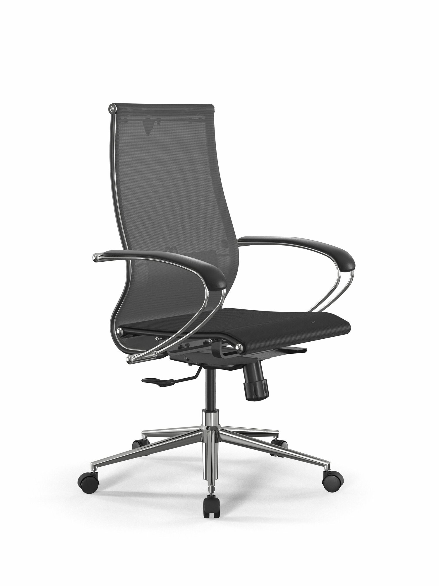 Кресло компьютерное МЕТТА-9/подл.131/осн. Synchro 052 серый/черный