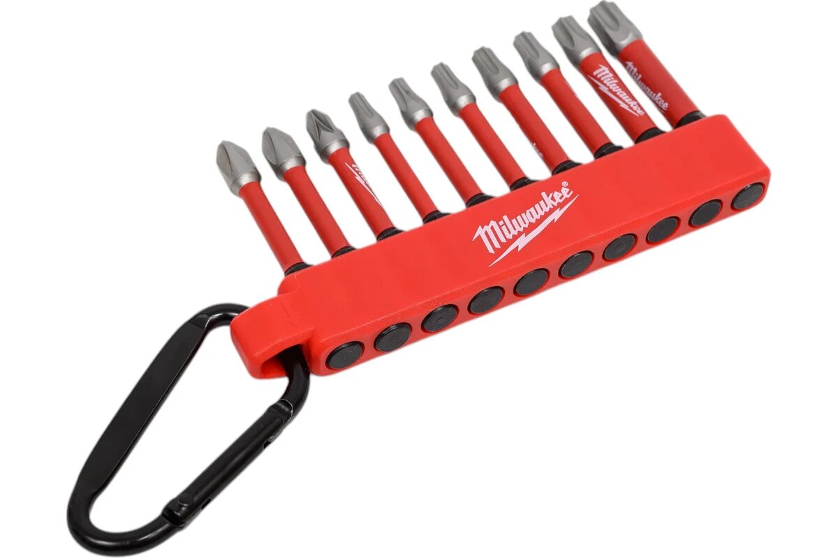Milwaukee Набор бит и держателя с карабином ShW 2xPH2 1xPZ2 TX15 TX20 TX30 TX40 4932480941