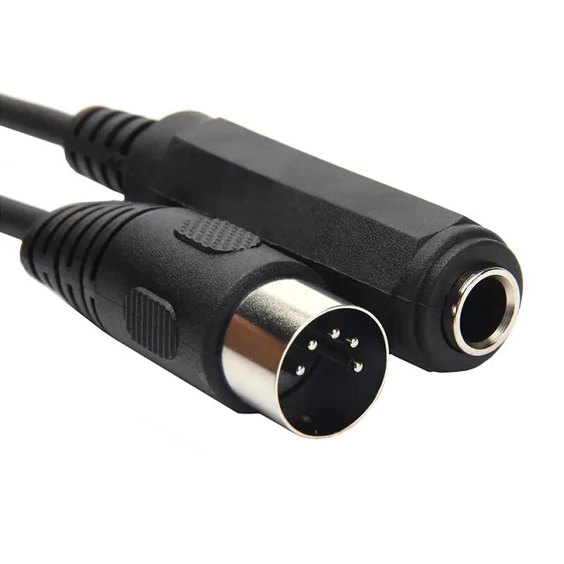 30 см 5-контактный аудиокабель DIN 6,35 мм 1/4 TRS женский аудиолиния MIDI аудио проводной разъем для усилителя динамика