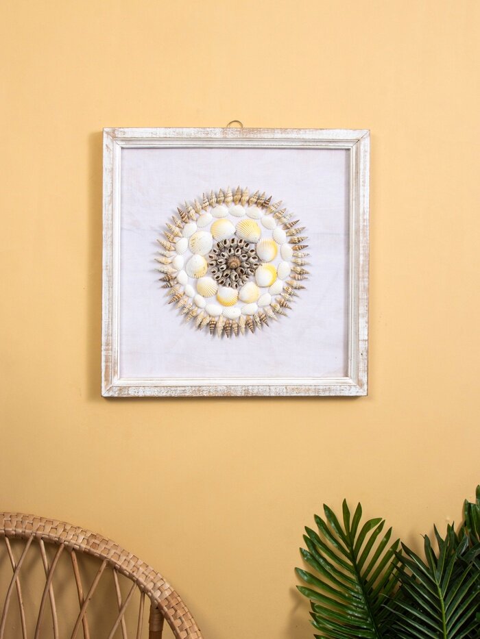 Панно «Композиция из ракушек», 45×3×45 см