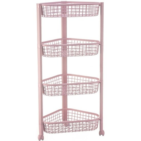 Стойка угловая Idea евро на колесах (4 секции) М 2757 Чайная роза