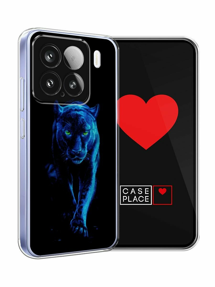 Чехол на Xiaomi 15 / Сяоми 15 с принтом "Пантера в лунном свете" — фото 1