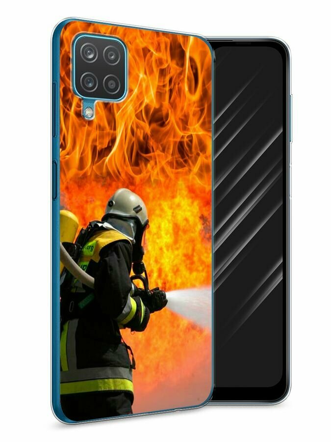 Чехол на Samsung Galaxy A12/M12 / Самсунг Галакси А12/М12 с принтом "Пожарные на страже"