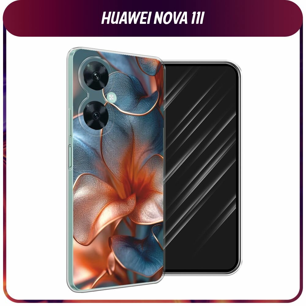 Чехол на Huawei Nova 11i / Хуавей Нова 11i с принтом "Жемчужные цветы"