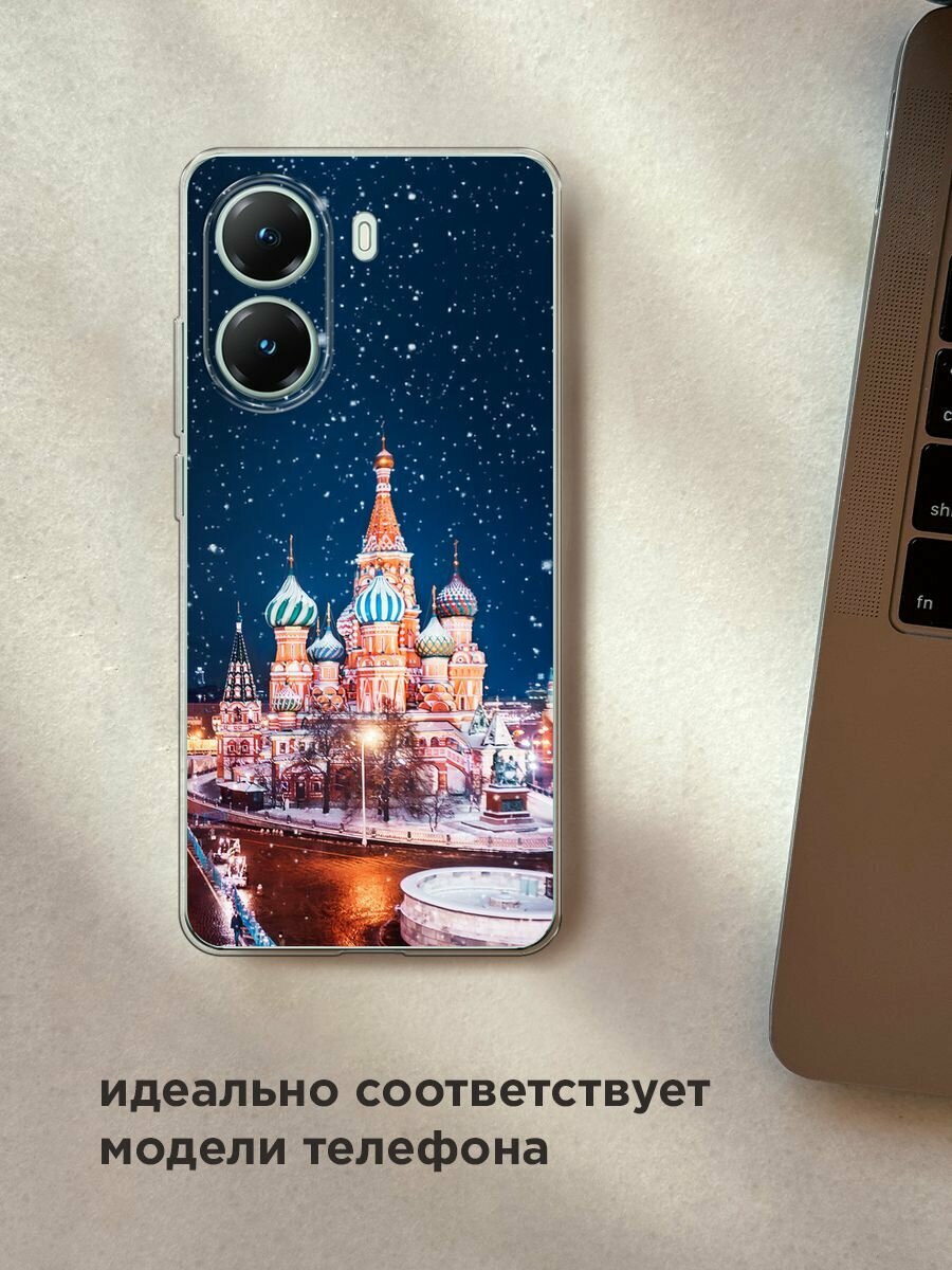 Силиконовый чехол на Poco X7 Pro / Поко X7 Про с принтом "Москва 1" — фото 1