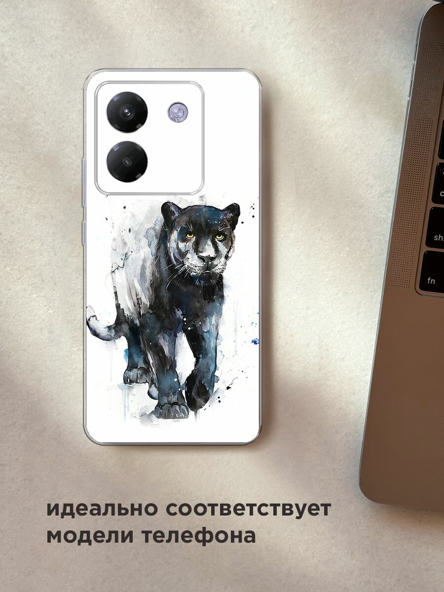 Чехол на Poco M7 Pro / Поко М7 Про с принтом "Пантера арт 3" — фото 1