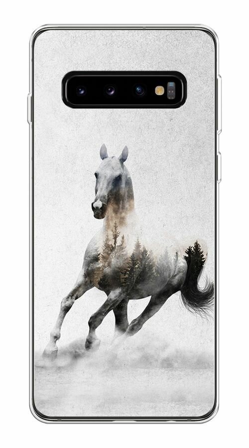 Чехол на Samsung Galaxy S10 + / Самсунг Галакси S10 Плюс с принтом "Лошадь лес"