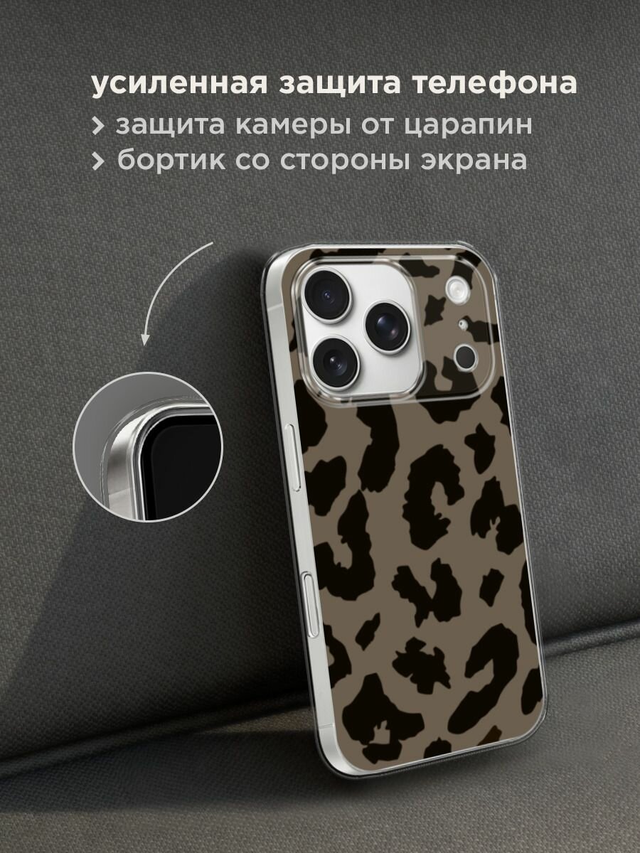 Чехол на Apple iPhone 17 Pro / Айфон 17 Про с принтом "Леопардовые пятна паттерн 1" — фото 1