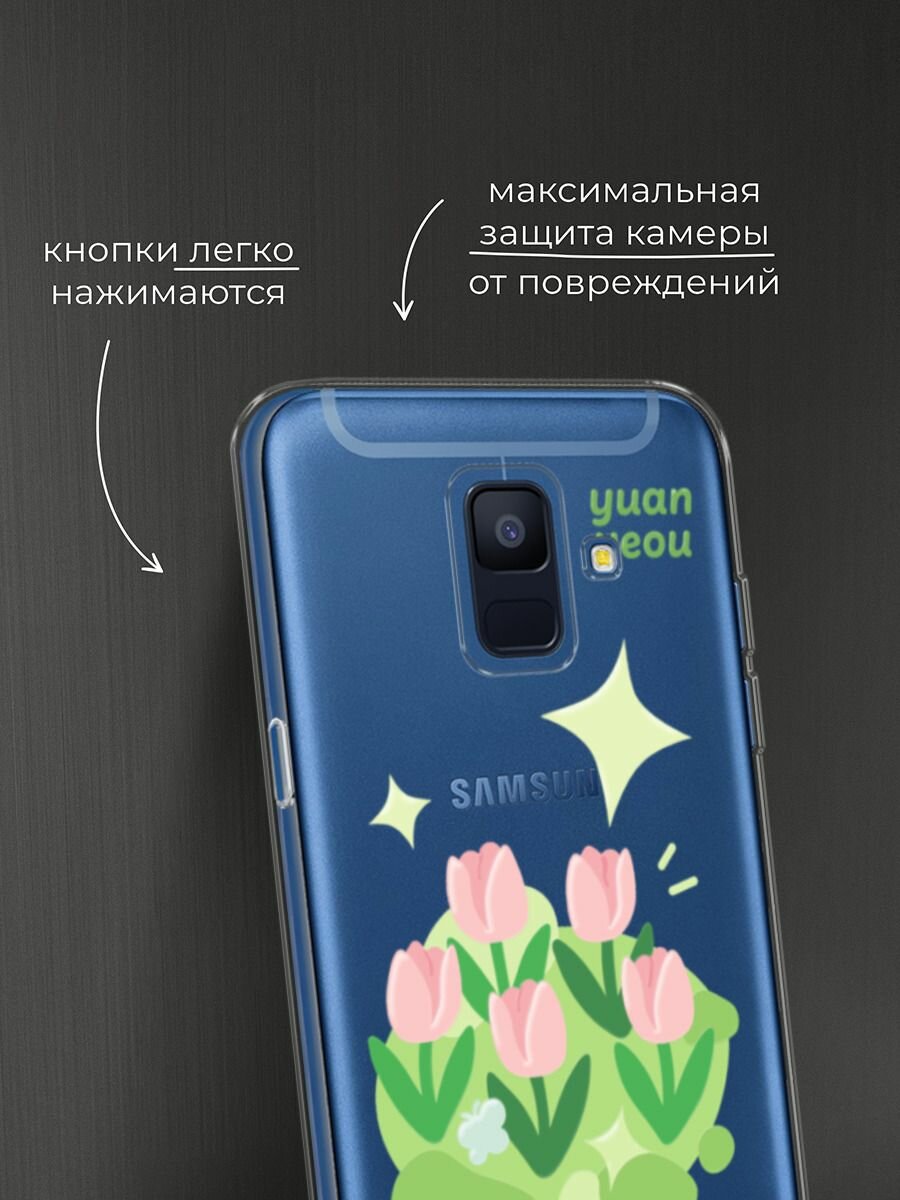 Чехол на Samsung Galaxy A6 / Самсунг Галакси А6 с принтом "Protect nature" — фото 1