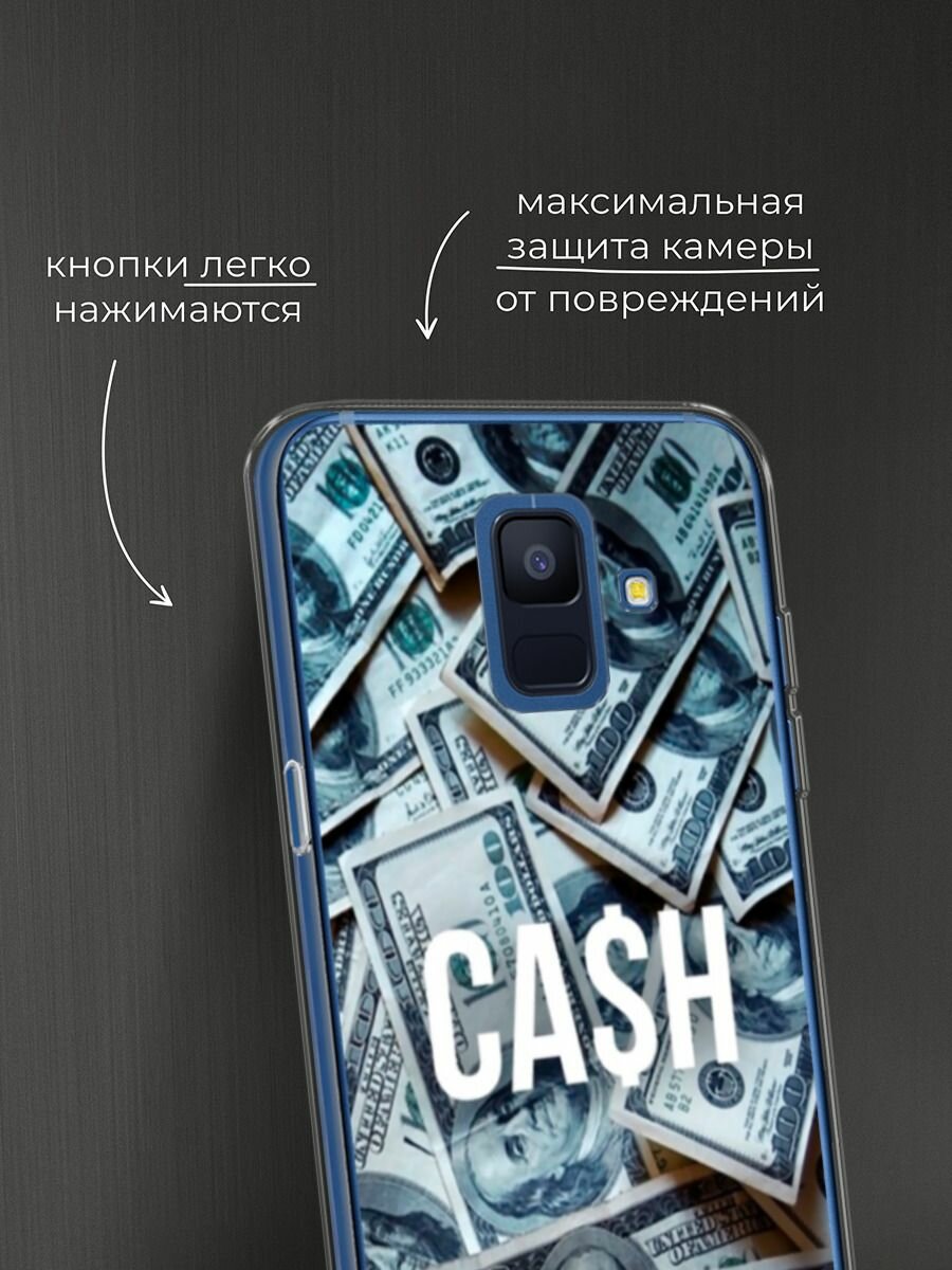 Чехол на Samsung Galaxy A6 / Самсунг Галакси А6 с принтом "Cash" — фото 1