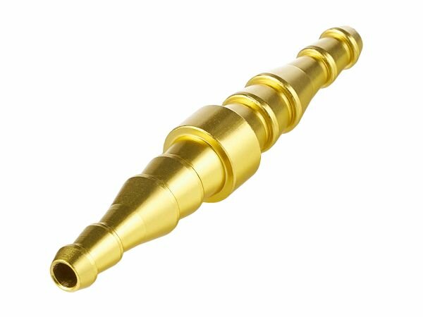 Соединитель прямой для газосварочных рукавов 6/9 - 6/9, алюминий