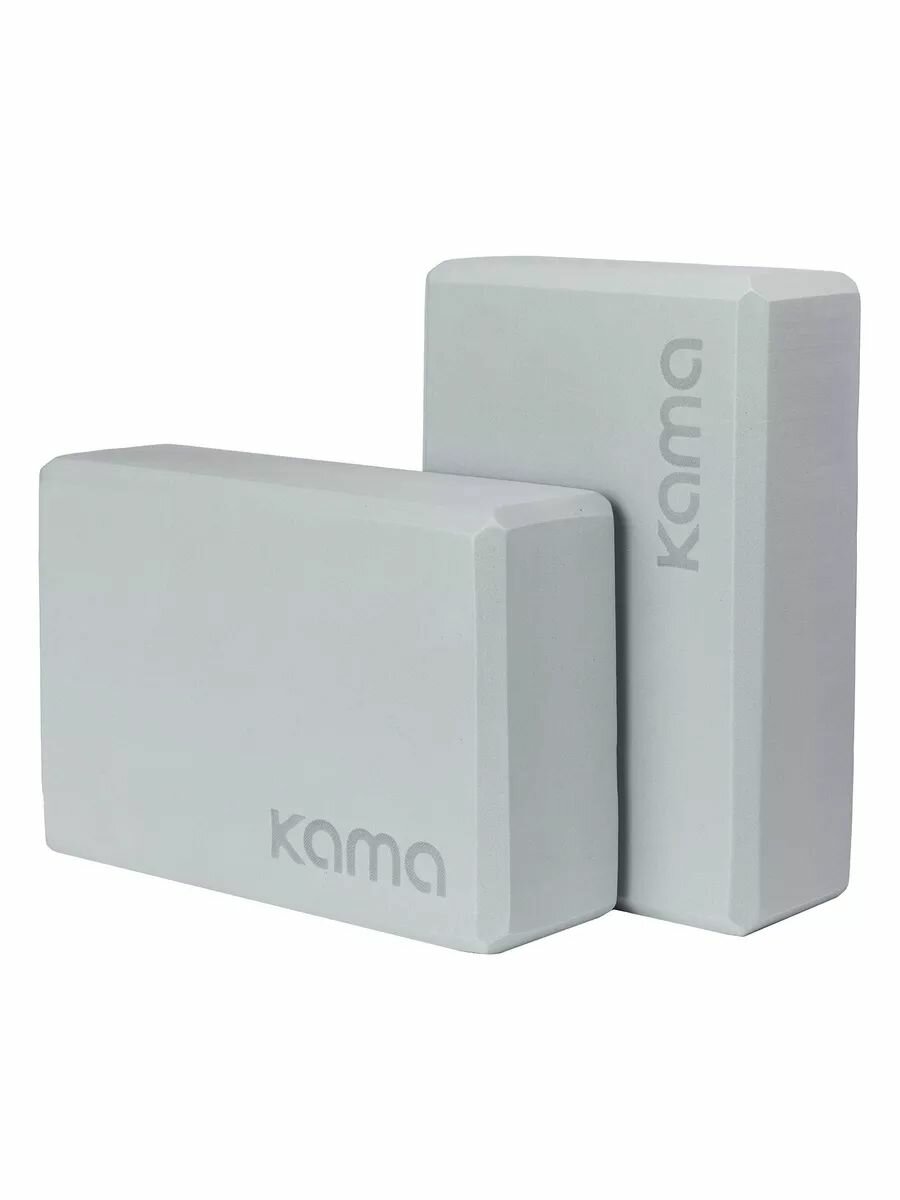 Блоки для йоги и фитнеса, Kama, 2 шт, серые