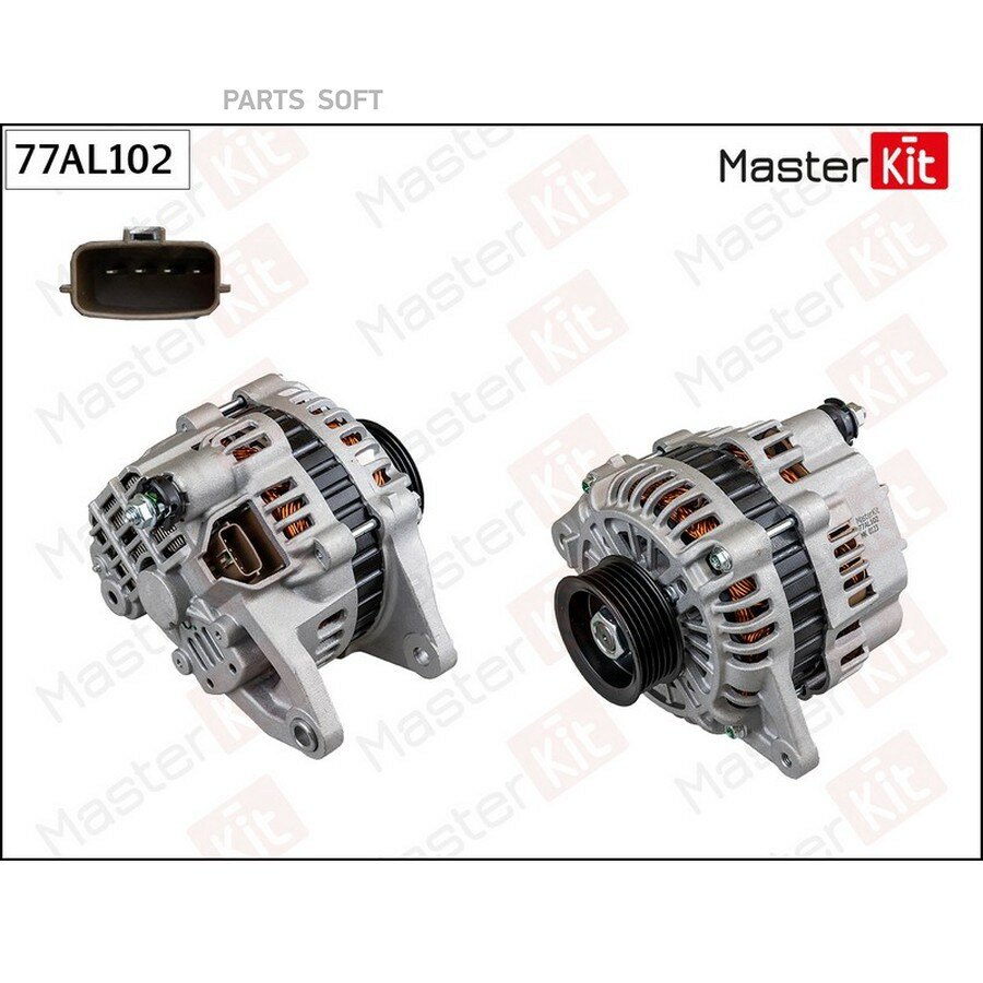 MASTERKIT 77AL102 77AL102 Генератор Mitsubishi L 200/TRITON (KA_T KB_T) 2004 - 2015 (14V 120A) ()
