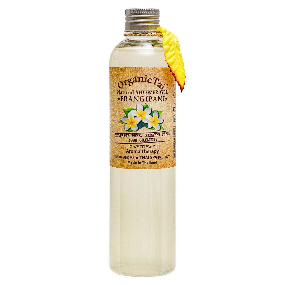 Гель для душа OrganicTai "Франжипани" бессульфатный, увлажняющий, с маслами, 260 мл