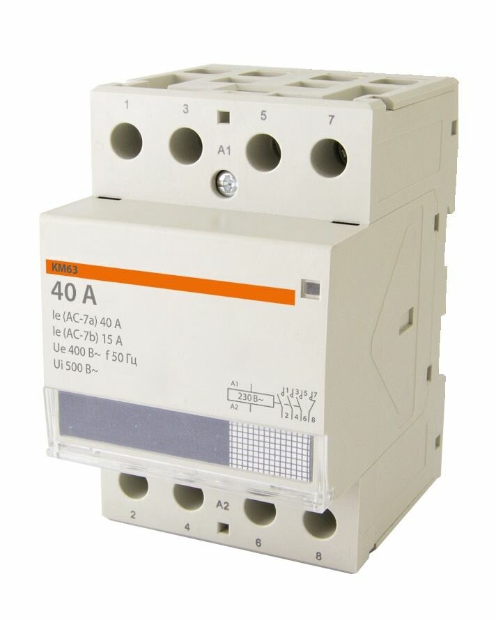 Контактор модульный КМ63/4-40 3НО;1НЗ