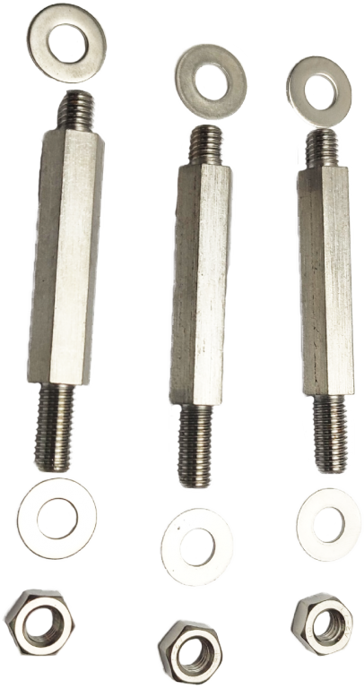 Комплект болт+винт+гайка из нержавеющей стали для насоса "LEO" модели KBZ611