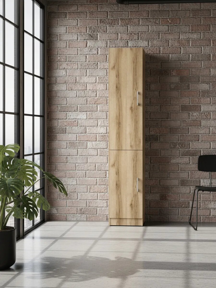 Шкаф пенал FRESTER на балкон и в спальню для одежды с полками, от производителя