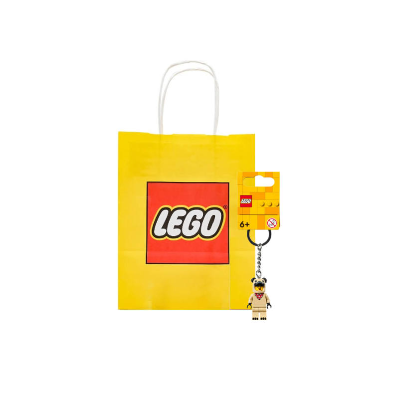 Брелок унисекс LEGO Doberman Suit Boy Figure Keychain+Paper Shopping Bag