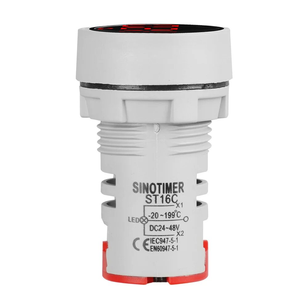 SINOTIMER ST16C, 24V-48V DC, красный