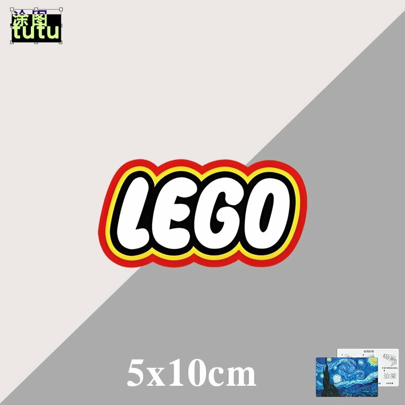 LEGO игрушечный логотип, наклейка на автомобиль, электромобиль, мотоциклетный шлем, светоотражающая декоративная