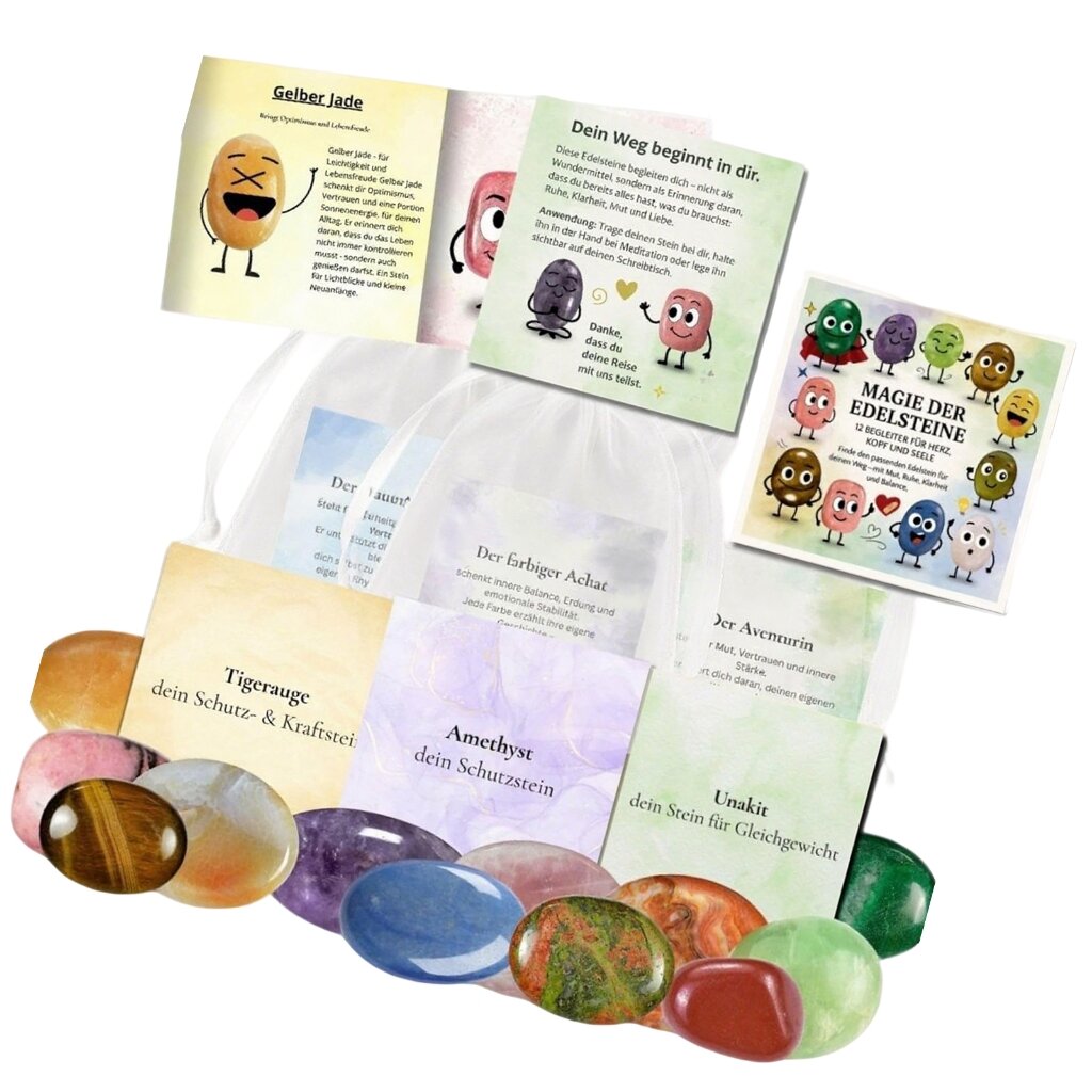 Набор из 12 предметов для рукоделия из натуральных драгоценных камней с инструкциями и сумкой для детей