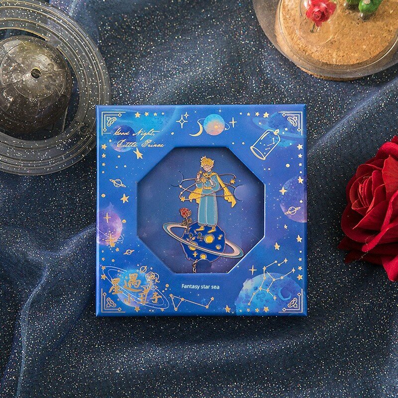 Металлическая закладка Little Prince Dream Star Sea, элегантный подарок для любителей книг, мультяшный стиль