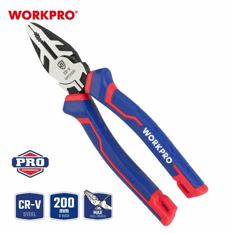 Пассатижи 200мм CR-V WORKPRO