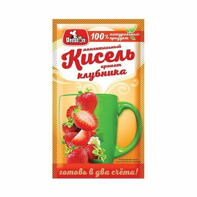 Preston Кисель моментальный Клубника 30г, 9 уп