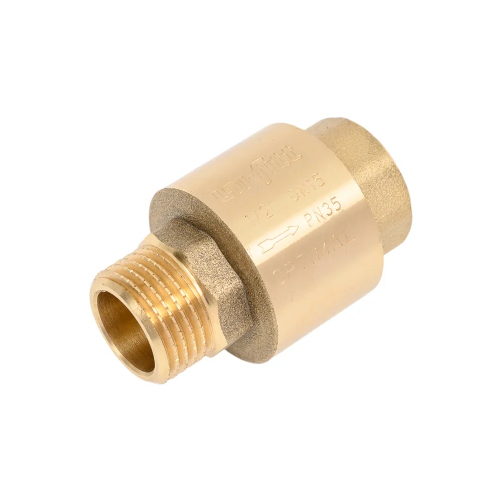 Клапан обратный Uni-Fitt OPTIMAL НВ" пружинный с металлическим затвором 1/2"